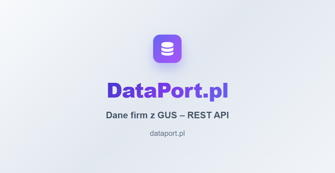 API GUS BIR 1.1 - pobieraj dane firm z GUS przez REST API | DataPort.pl